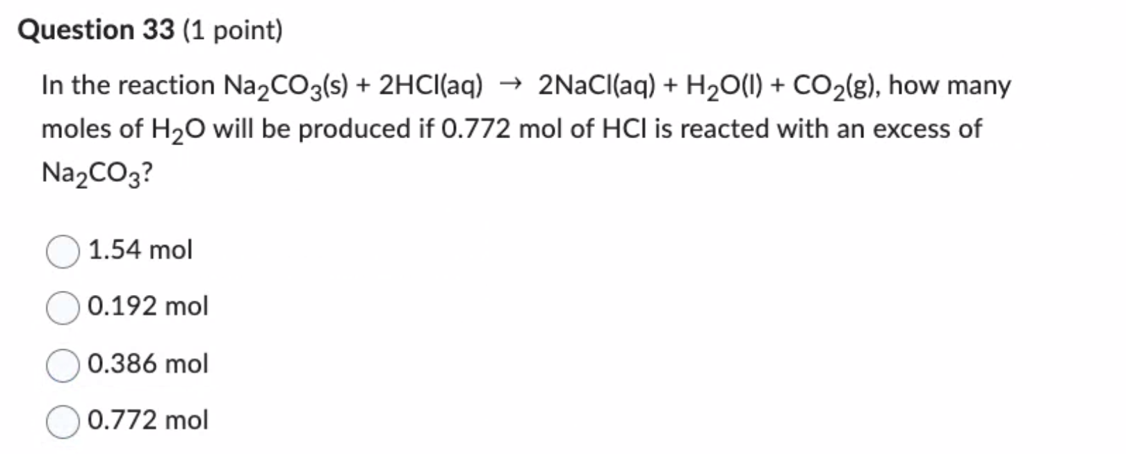 Solved In the reaction Na2CO3( | Chegg.com