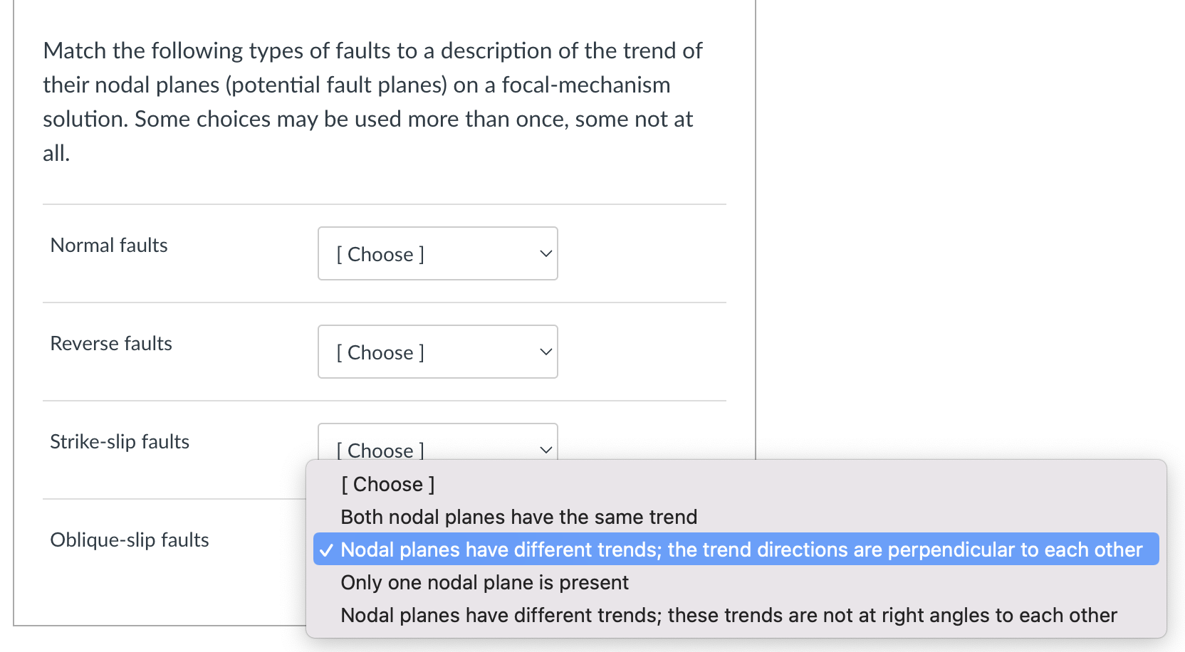 Solved Match the following types of faults to a description | Chegg.com