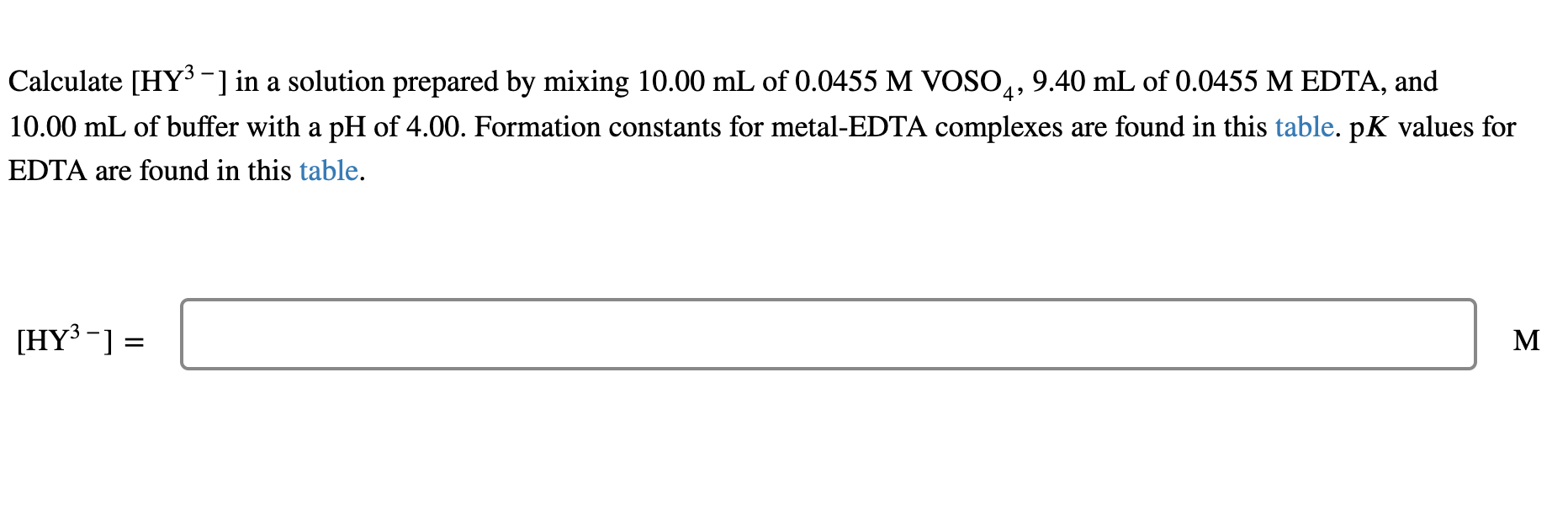 Solved Calculate [HY3 – ] in a solution prepared by mixing | Chegg.com
