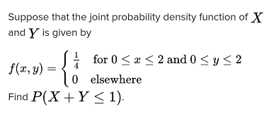 Solved Suppose that the joint probability density function | Chegg.com