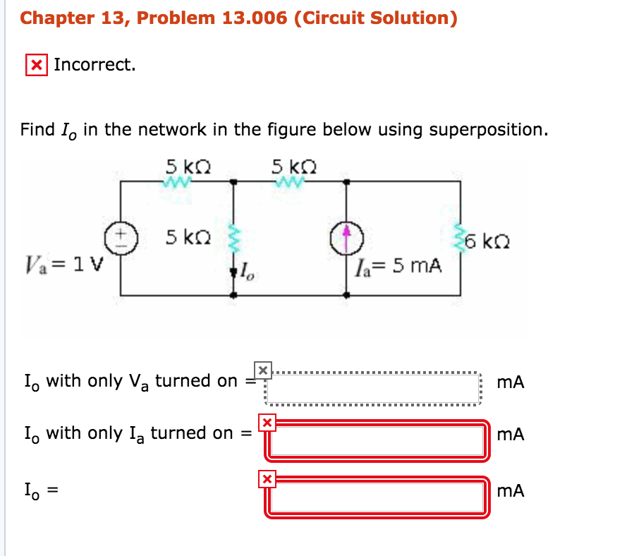 Solved Chapter 13, Problem 13.006 (Circuit Solution) x] | Chegg.com