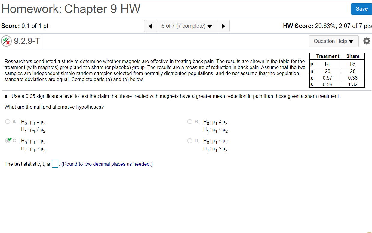 Solved Homework Chapter 9 Hw Save Score 0 13 Of 1 Pt 7 Of