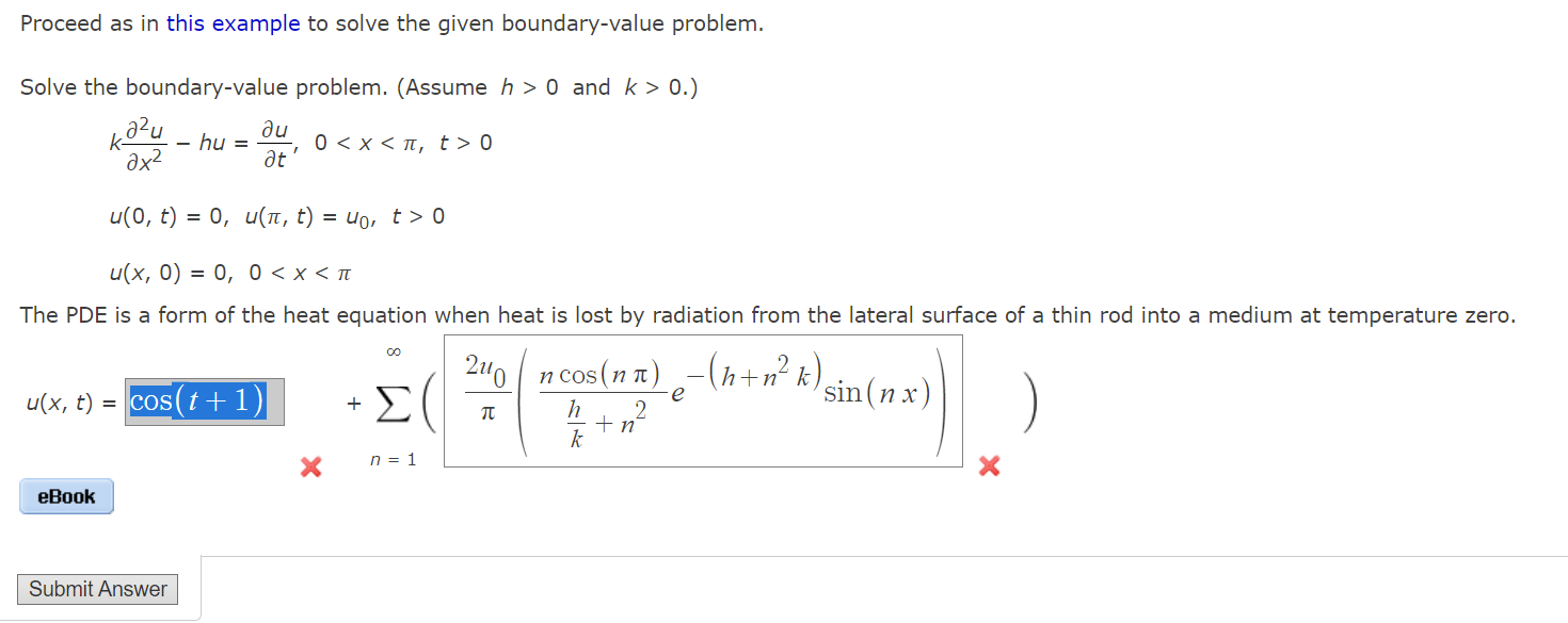 Solved Proceed as in this example to solve the given | Chegg.com