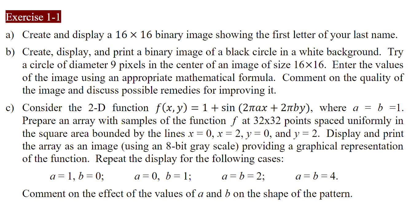 Solved Use MATLAB to do the following: Some of the portions | Chegg.com