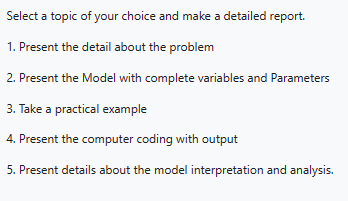 Solved Select a topic of your choice and make a detailed | Chegg.com