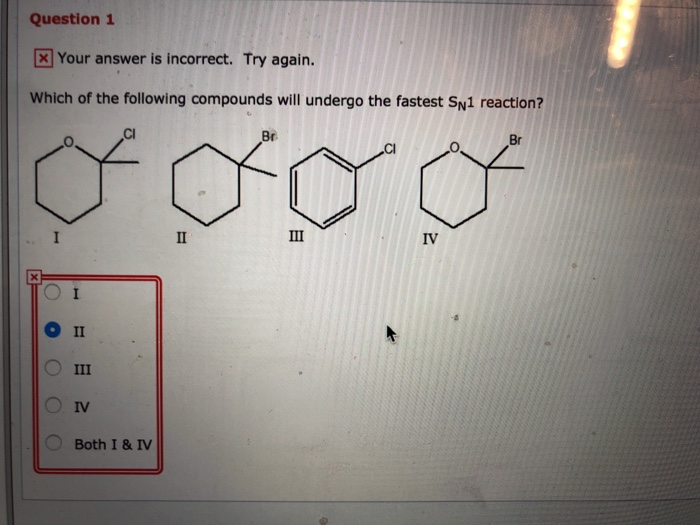 Solved Question 1 Your answer is incorrect. Try again Which | Chegg.com