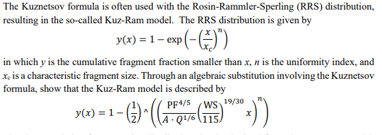 The Kuznetsov formula is used to determine the median | Chegg.com
