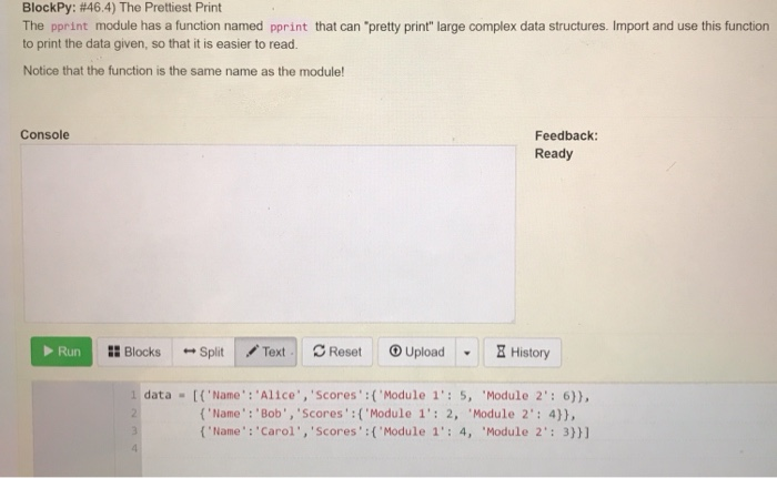 Solved BlockPy: #462) A String of Letters The string module | Chegg.com