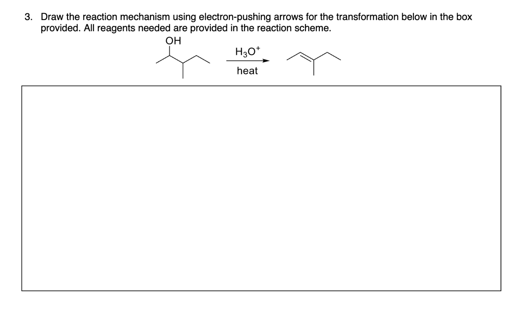 Solved Draw the reaction mechanism using electron-pushing | Chegg.com