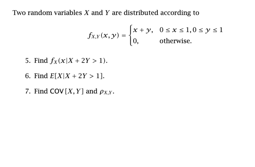 Solved Two random variables X and Y are distributed | Chegg.com