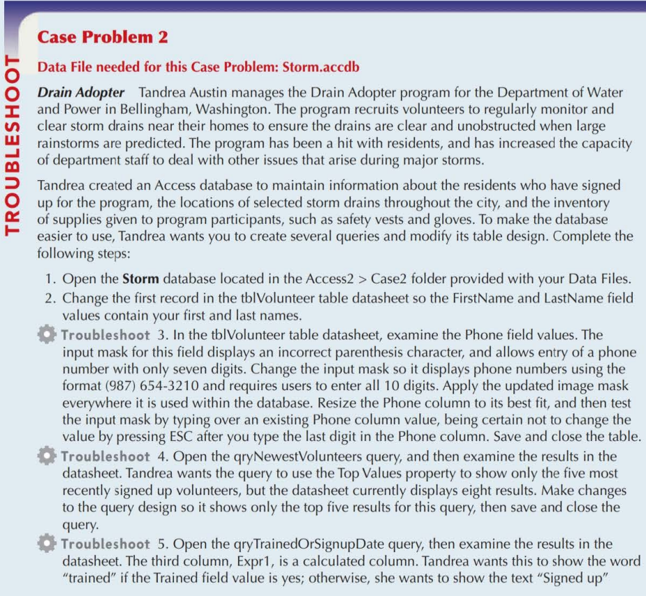 Solved Case Problem 2 Data File needed for this Case | Chegg.com
