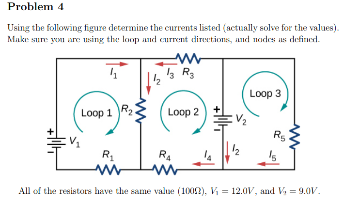 Solved Using the following figure determine the currents | Chegg.com