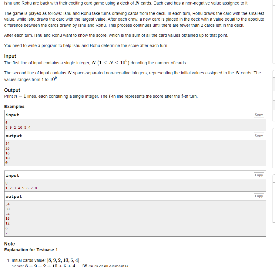 Solved Ishu and Rohu are back with their exciting card game | Chegg.com