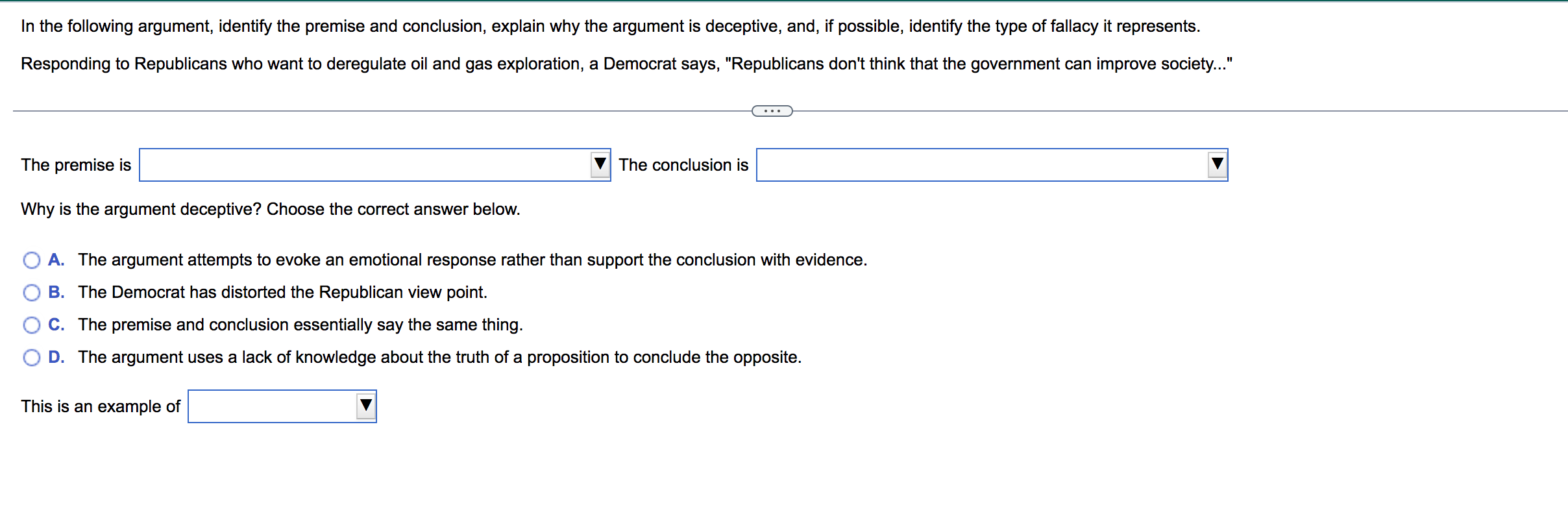 Solved In the following argument, identify the premise and | Chegg.com