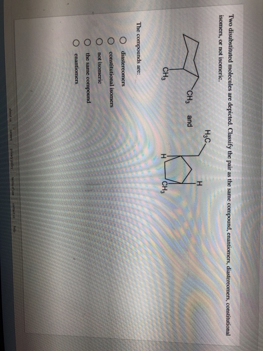 Solved Two disubstituted molecules are depicted. Classify | Chegg.com