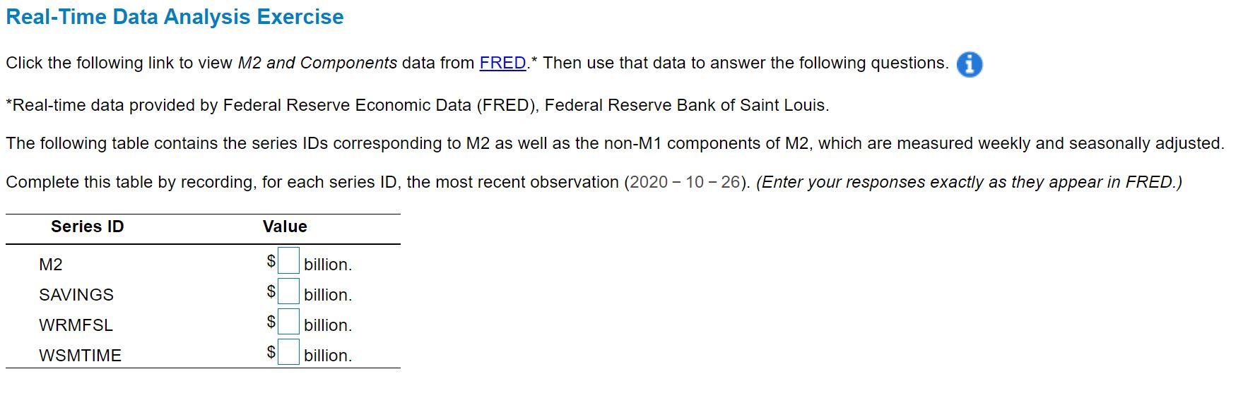 Real-Time Data Analysis Exercise Click the following | Chegg.com