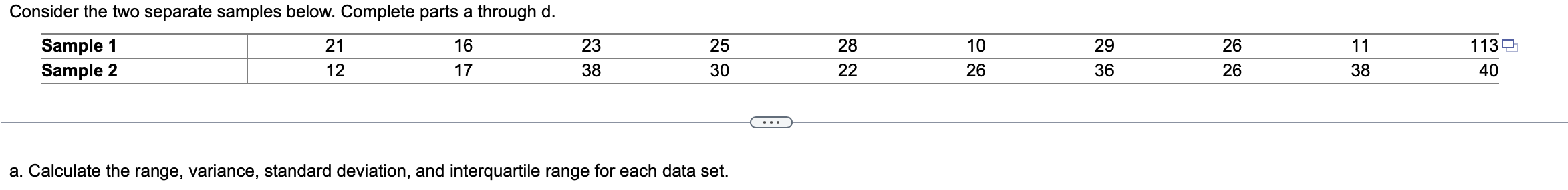 Solved A Calculate The Range Variance Standard Deviation 0195