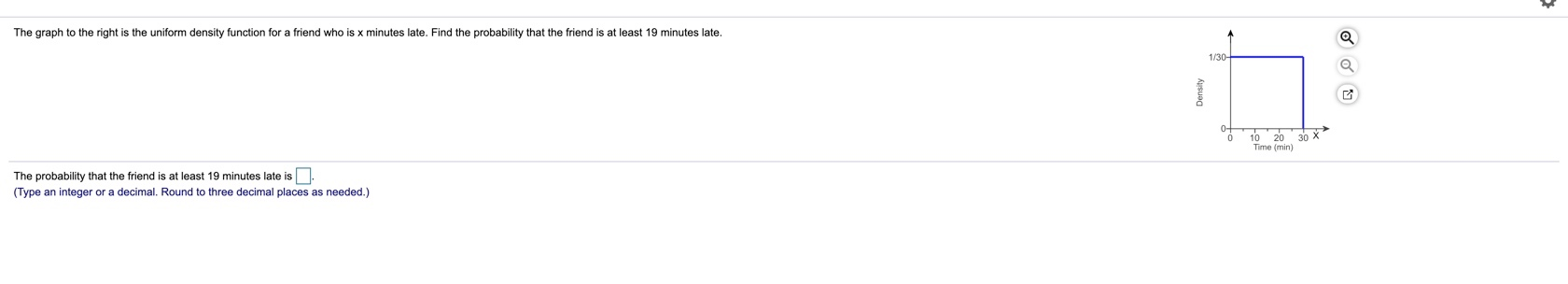 Solved The graph to the right is the uniform density | Chegg.com