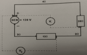 Solved Based on the electric circuit provided, Voltmeter V1 | Chegg.com