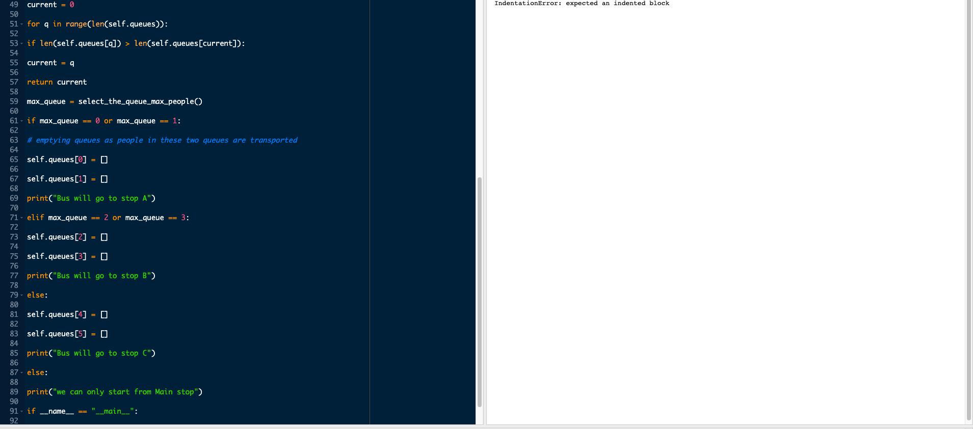 Solved I.lı Result ==C $python main.py File "main.py", line | Chegg.com