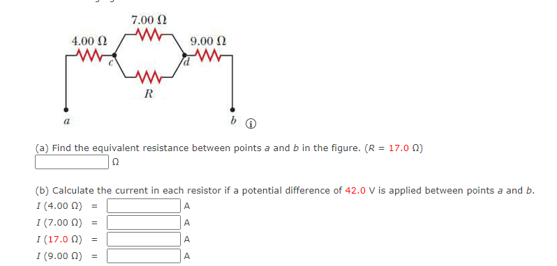 Solved (a) ﻿Find the equivalent resistance between points a | Chegg.com