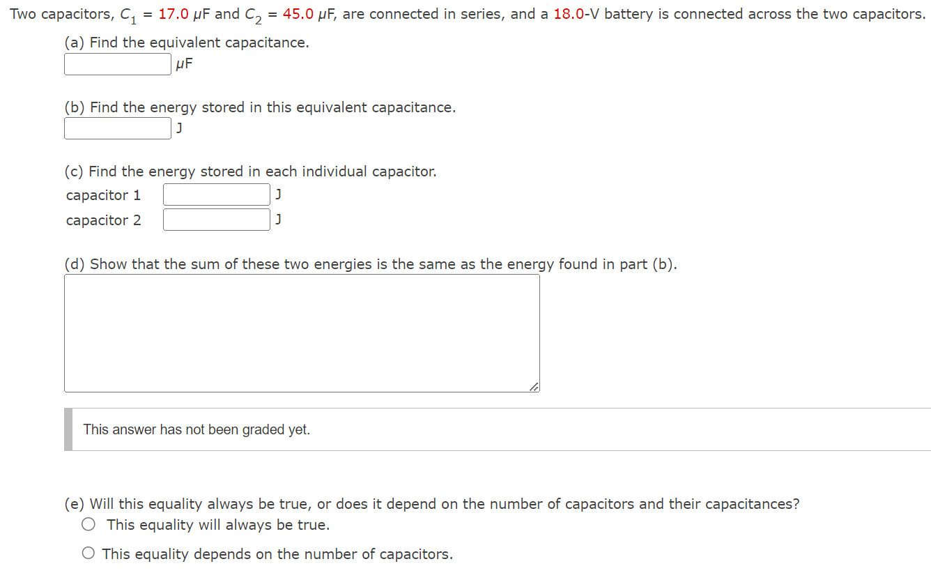 Solved capacitors, C1=17.0μF and C2=45.0μF, are connected in | Chegg.com