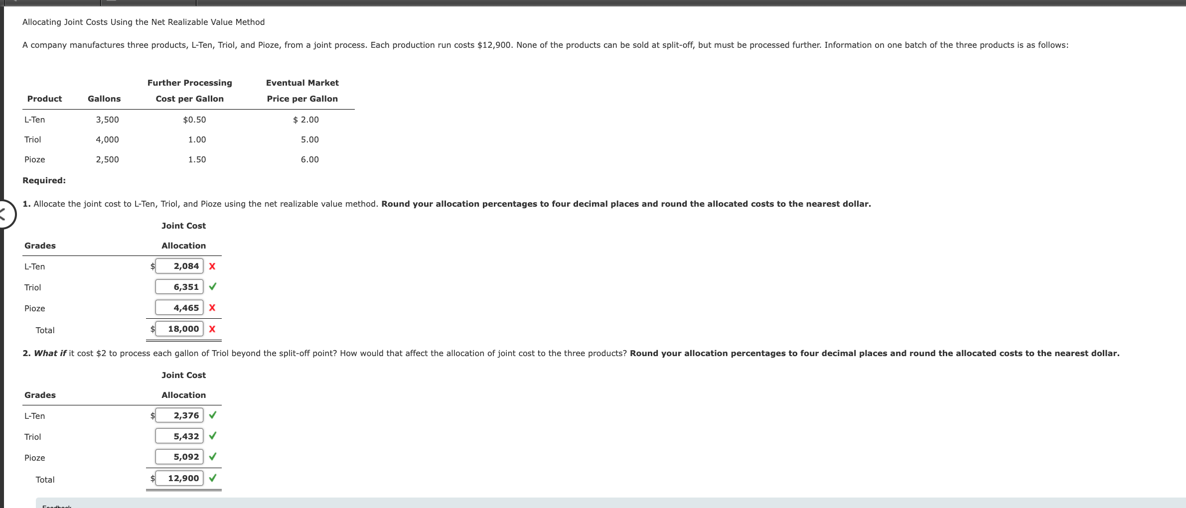 Solved red x means sanswer is wrong do not put same asnwers | Chegg.com