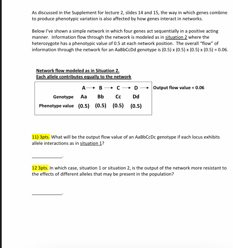 Solved Relationship between #genes and number of phenotypic | Chegg.com