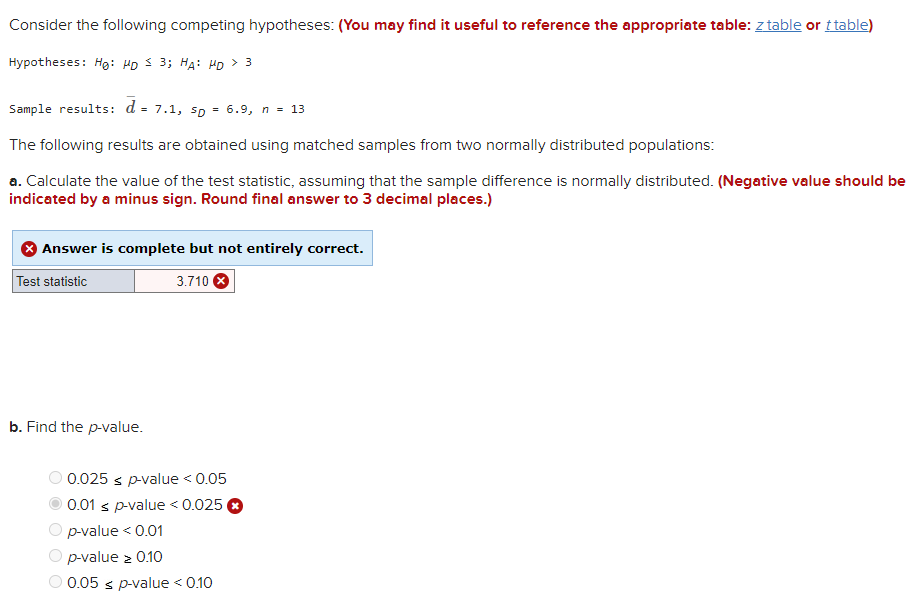 Solved Consider the following competing hypotheses: (You may | Chegg.com
