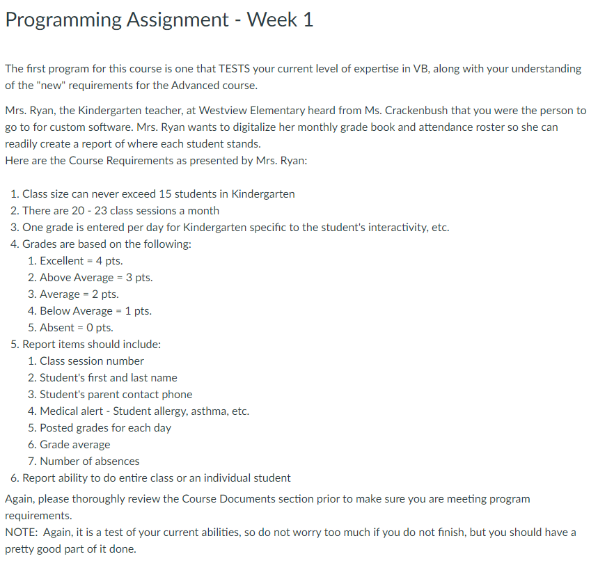 The first program for this course is one that TESTS | Chegg.com