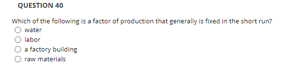 Solved QUESTION 40Which of the following is a factor of | Chegg.com