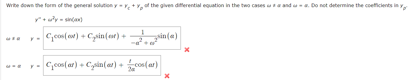 Solved Write down the form of the general solution y=yc+yp | Chegg.com