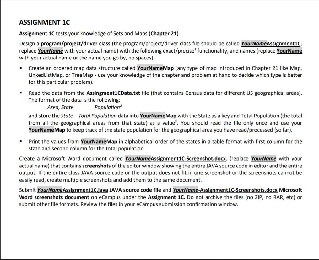 Solved Assignment 1c Assignment 1c Tests Your Knowledge Of 
