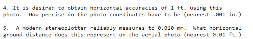 Solved 4.It is desired to obtain horizontal accuracies of | Chegg.com