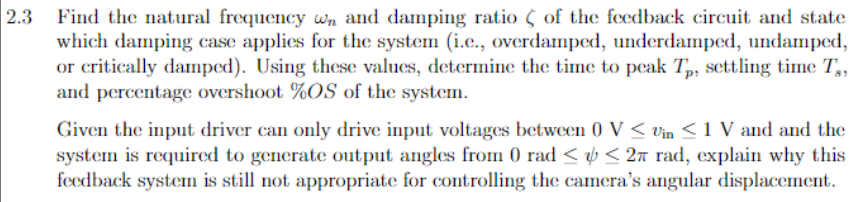 Solved Hp(s)=Ψout (s)Vpot (s)=Kpot3 Find the natural | Chegg.com