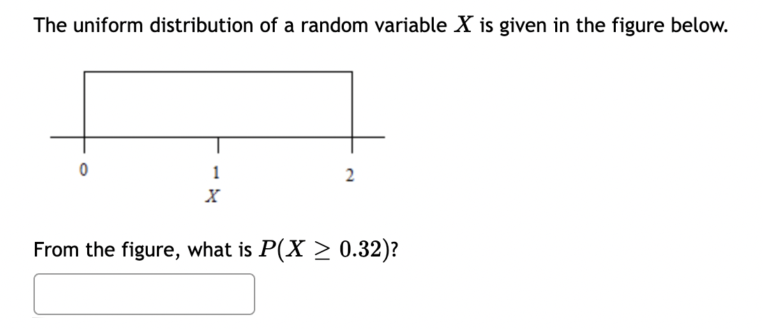 Solved The uniform distribution of a random variable XX | Chegg.com