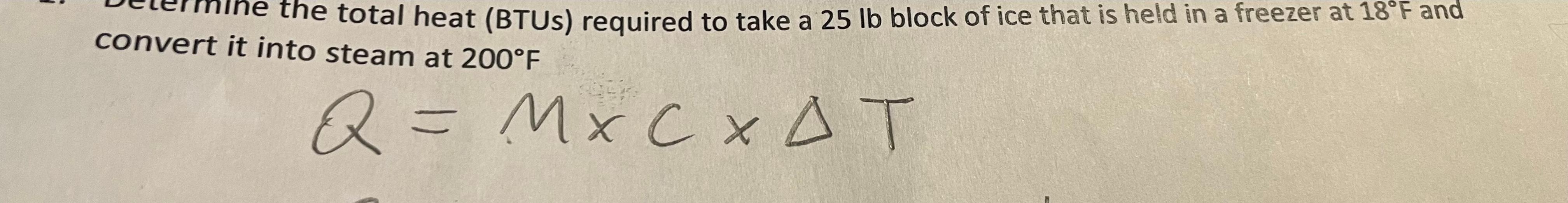 Solved 2. Determine the amount of heat (BTUs) released by a | Chegg.com