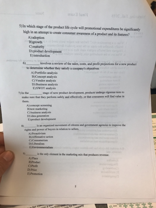 Solved 1) Which of the following steps of the new product | Chegg.com