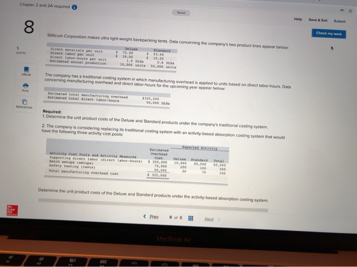 Solved Chapter 2 and 2A required A Seved Help Save & Exit | Chegg.com
