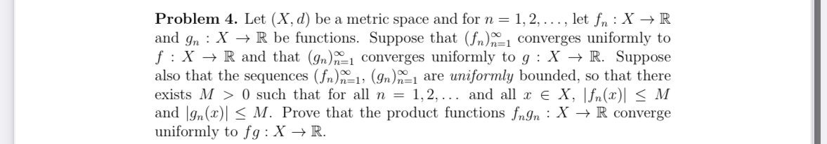 Solved Problem 4. Let (X,d) be a metric space and for | Chegg.com