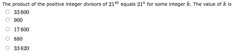 Solved The product of the positive integer divisors of 2140 | Chegg.com