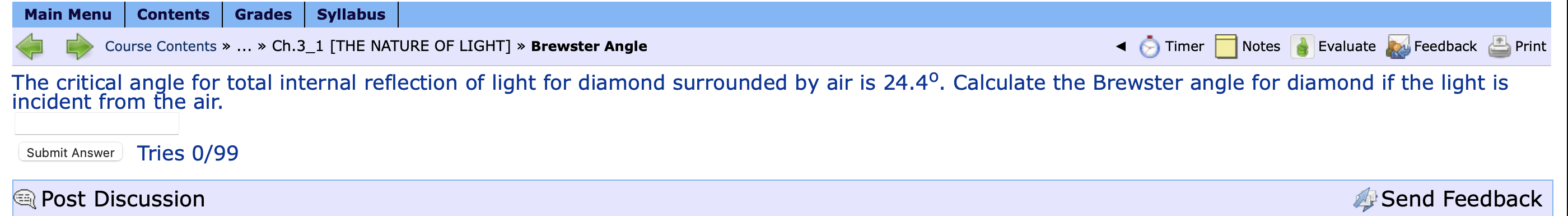 Solved Main Menu Contents Grades Syllabus Course Contents » | Chegg.com