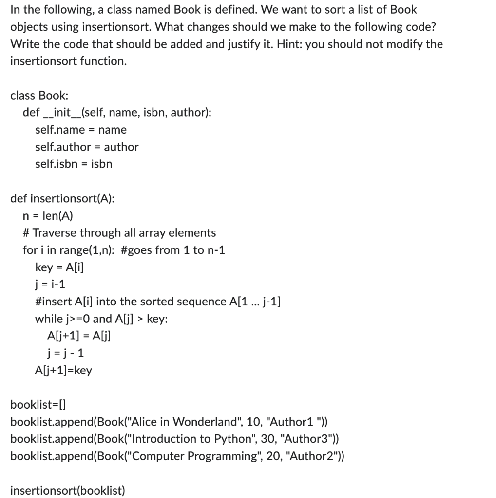 Solved In the following, a class named Book is defined. We | Chegg.com
