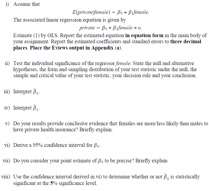 Solved Dependent Variable: PRIVATE Method: Least Squares | Chegg.com