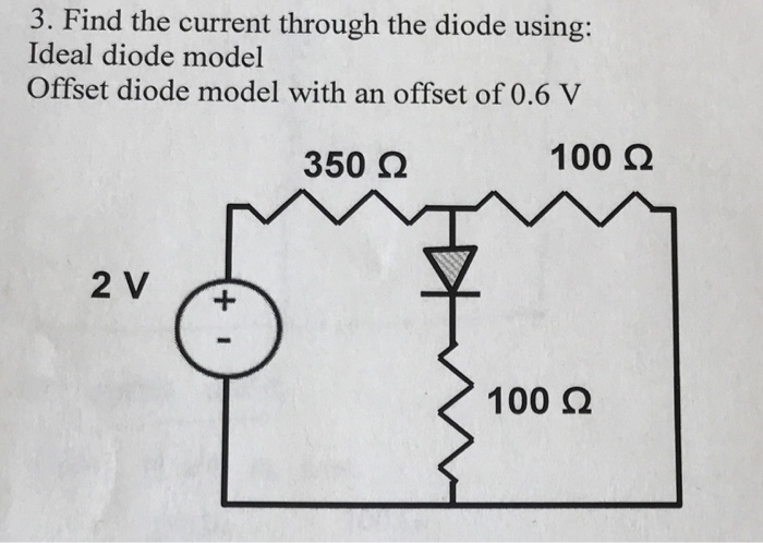 Solved Find the current through the diode using Ideal diode | Chegg.com