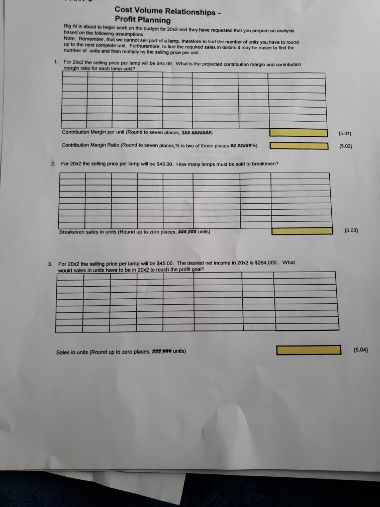 Solved PART 1 Fixed and Variable Cost Determinations Unit | Chegg.com