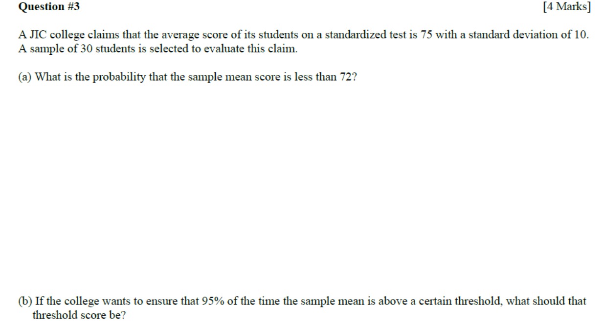 Solved Question \#3A JIC college claims that the average | Chegg.com