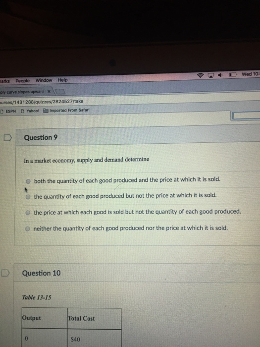 Solved In a market economy, supply and demand determine | Chegg.com