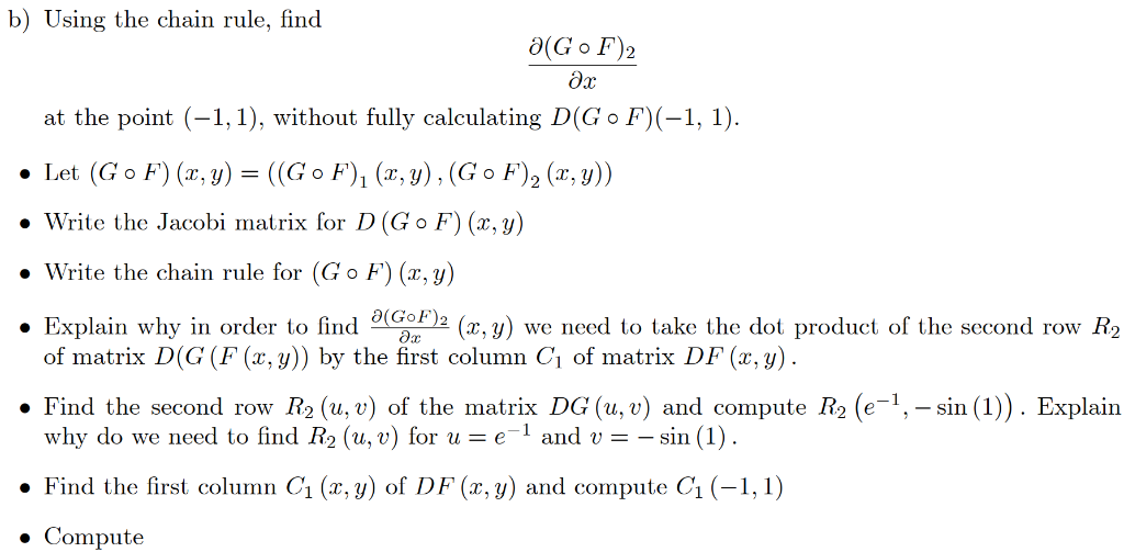 Solved . Let f : C Rm → Rn and g : V C Rn- Rk, where is open | Chegg.com