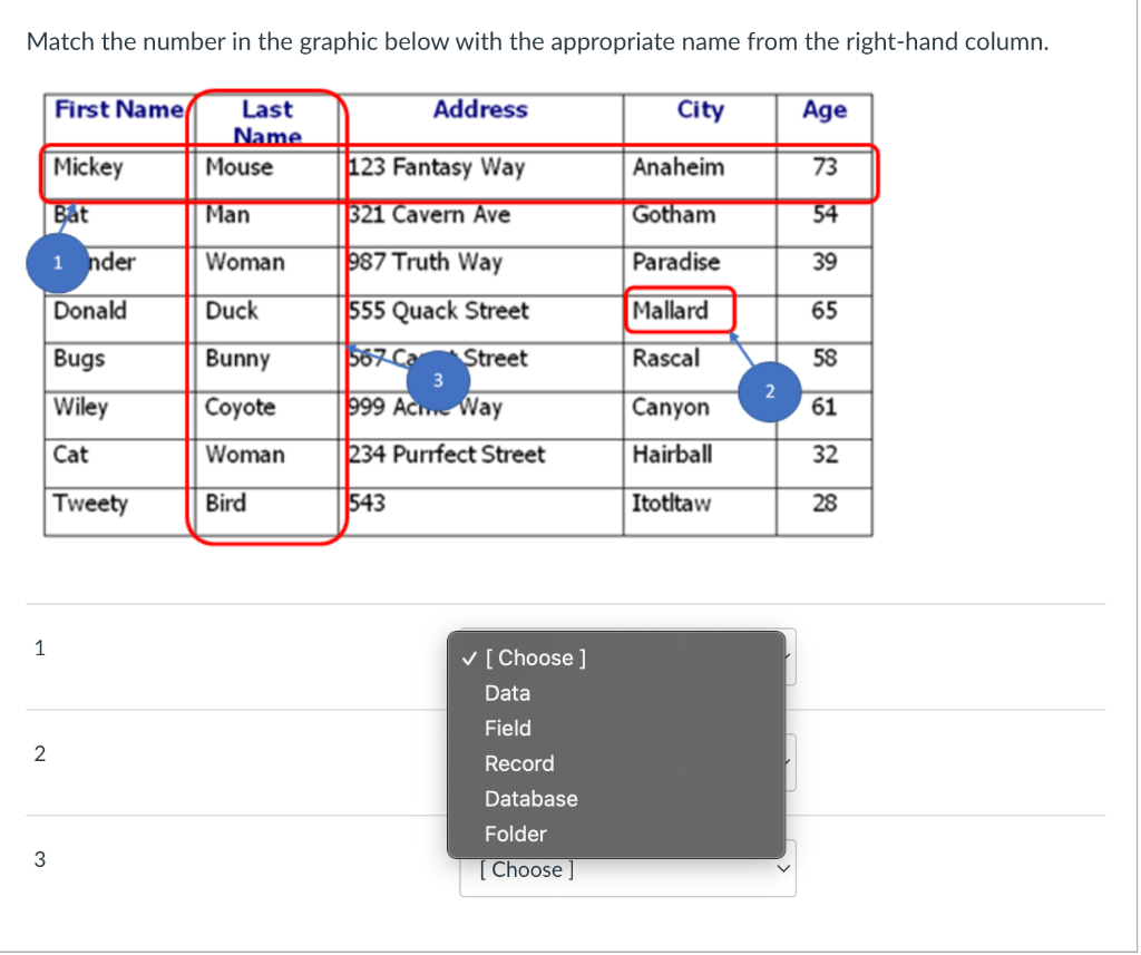 Match the number in the graphic below with the | Chegg.com